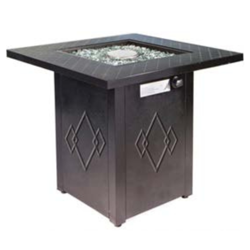 STAMPED DIAMOND GAS FIRE TABLE – Global Outdoors Inc